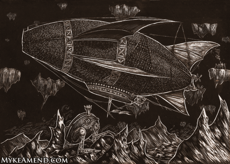 The Navigator 7×5 Open-Edition Metallic | SteamPunk Art, Fantasy ...